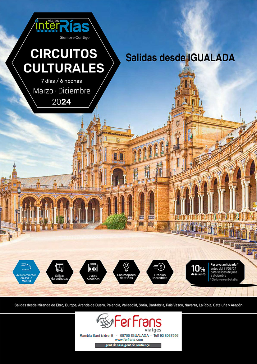 Catàleg +60 Circuits Autocar des de Igualada - FerFrans Viatges